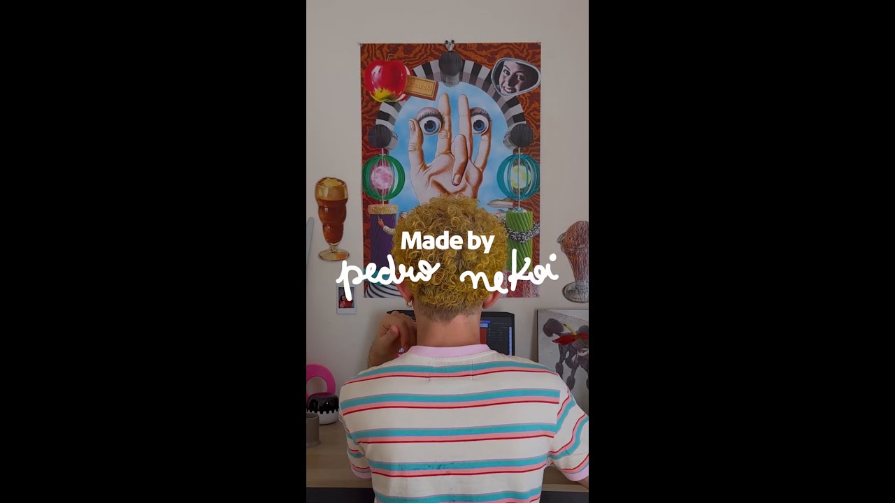 Create Digital Sticker Art with Pedro Nekoi in #Photoshop #shorts