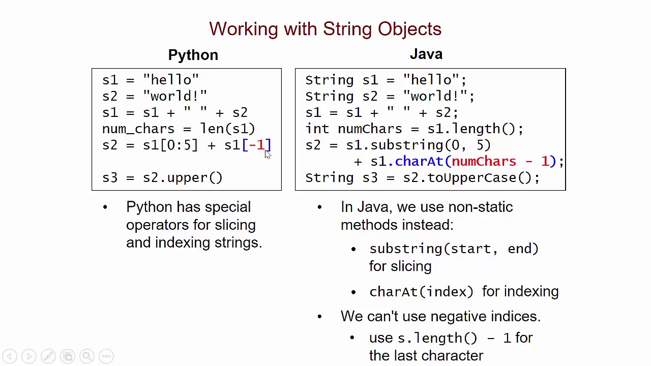 From Python to Java: Working with Strings