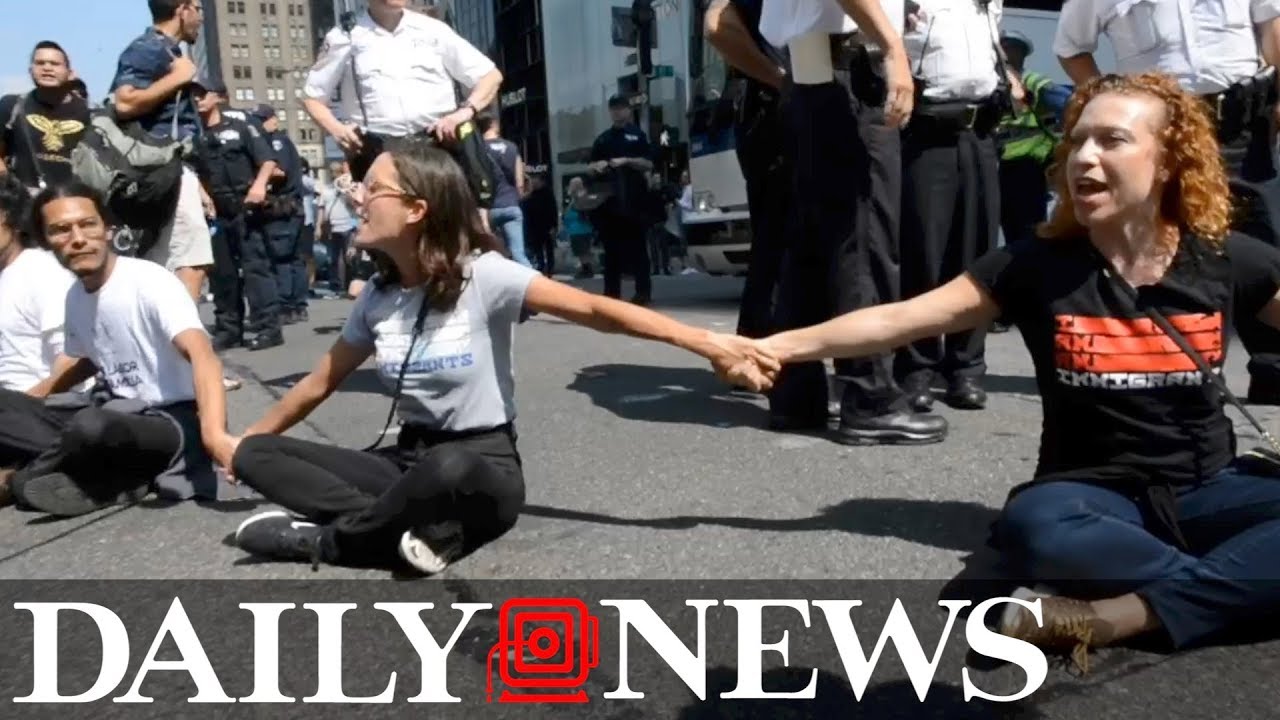 Protesters busted at Trump Tower after President ends DACA