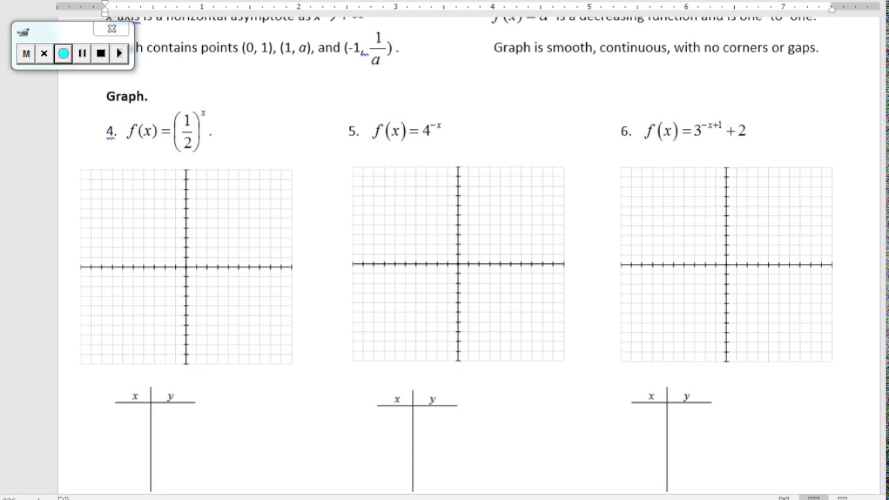8 1 RRH video graph exponential functions