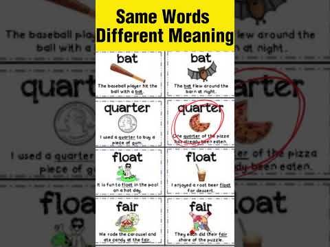 Same Word But Different Meaning in English - Homophones #english #englishgrammar #shorts