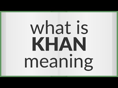 Khan | meaning of Khan
