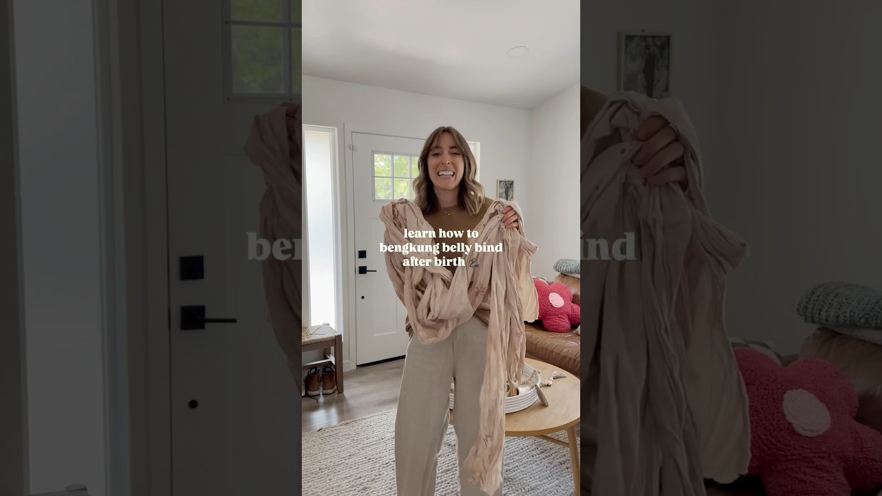learn how to bengkung belly bind after birth 🤱🏼