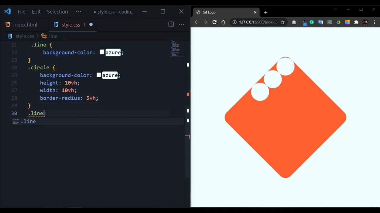 GIT LOGO USING HTML & CSS #languagelearning