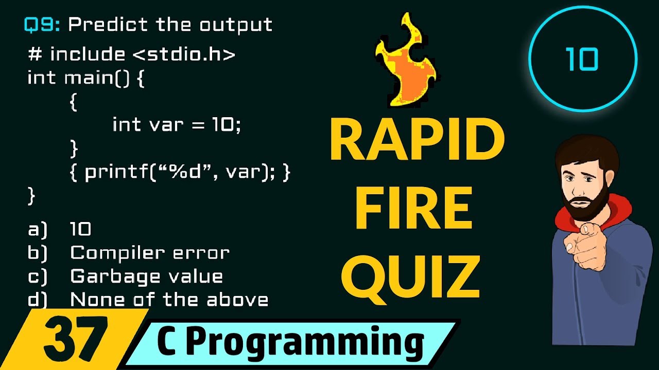 C Programming (Rapid Fire Quiz-1)