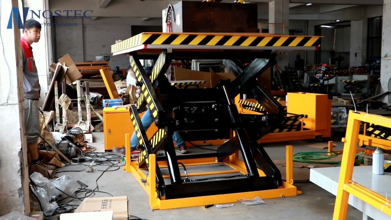 2m high hydraulic scissor lift table for warehouse