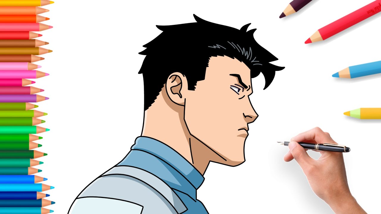 How to draw Mark Grayson / Invincible step by step | easy comic Tutorial 