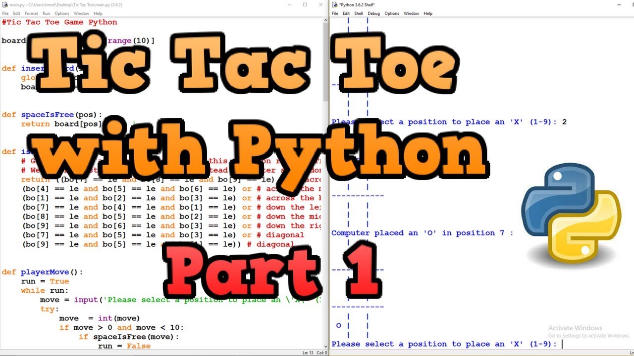 Tic Tac Toe with AI - Python Tutorial (Part 1)