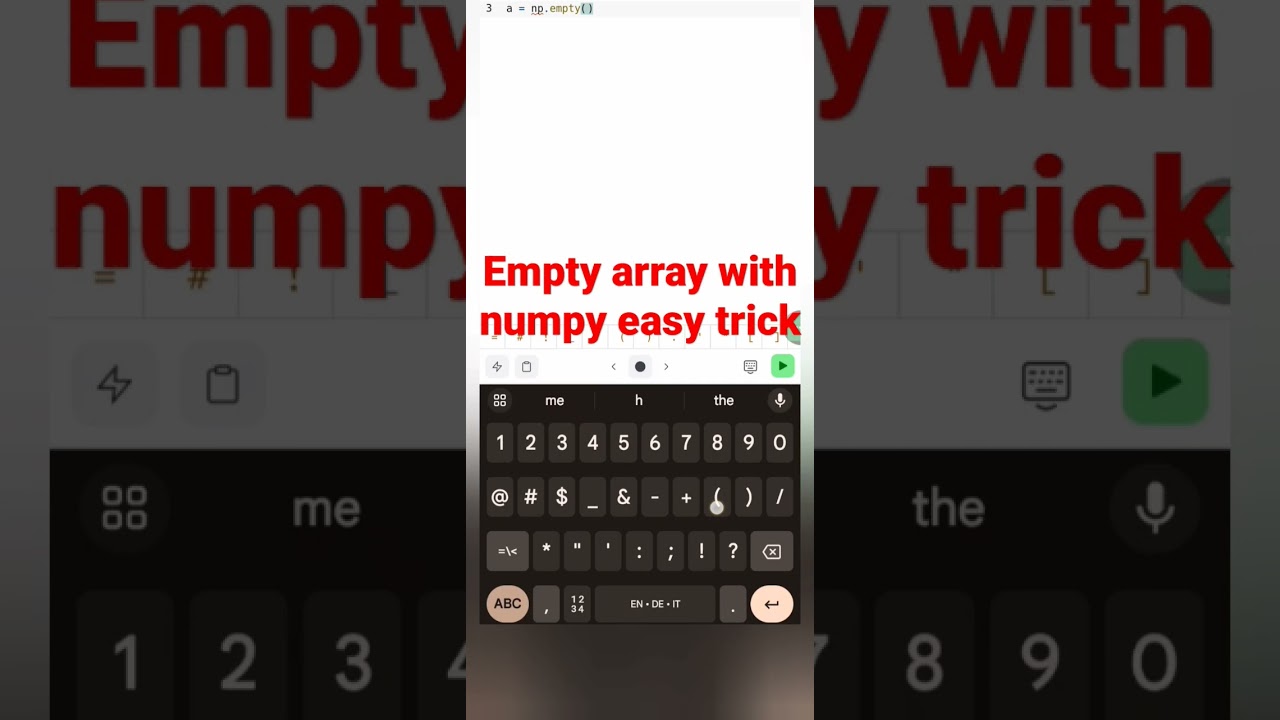 Easy trick to how to create an empty array using Numpy | easy python tricks and tips #array #python