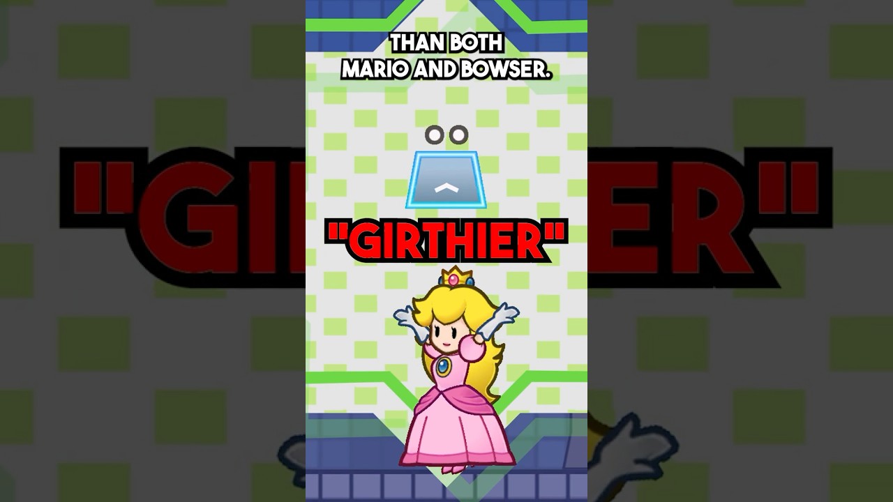 Princess Peach is GIRTHIER than Mario...?