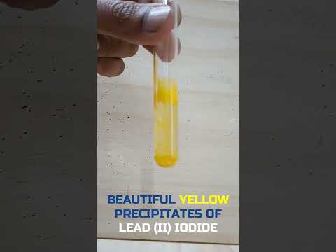 YELLOW PRECIPITATES OF LEAD (II) IODIDE | PRECIPITATION REACTION CHEMISTRY