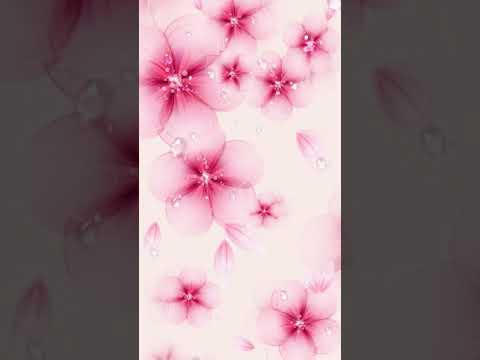 Autumn elegant pink flowers Animated