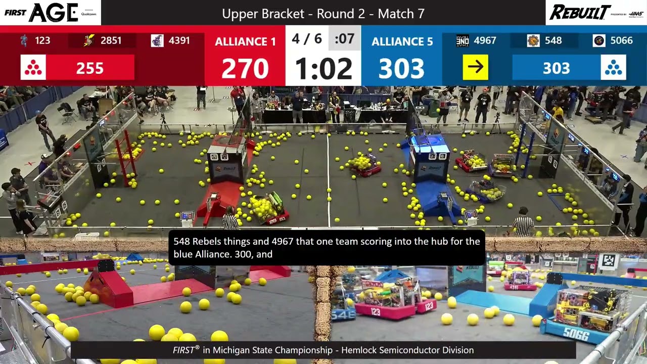 Match 7 (R2) - FIRST in Michigan State Championship - Hemlock Semiconductor Division
