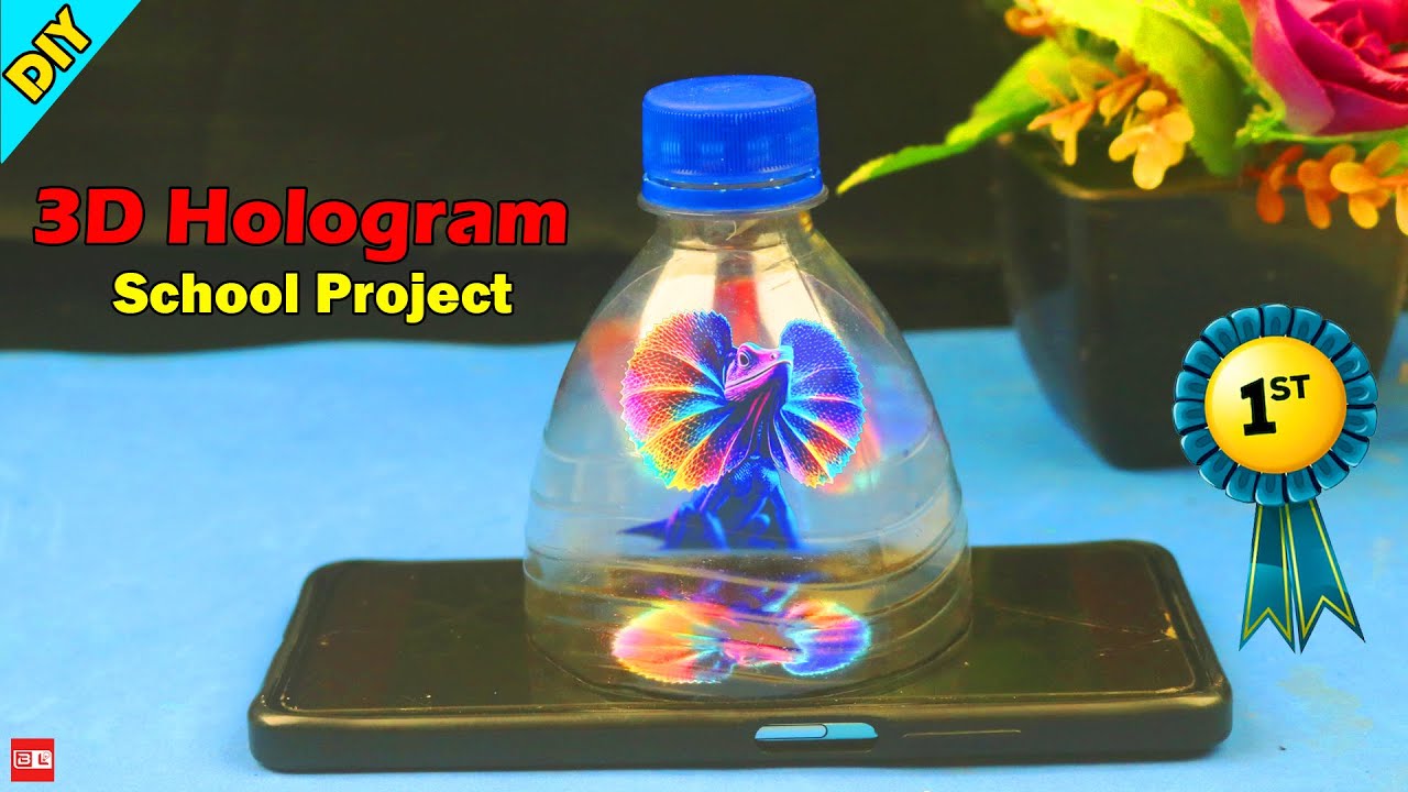 DIY Amazing 3D Hologram Projector from Plastic Bottle | Science Project
