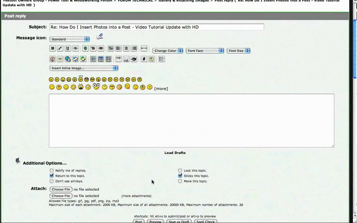Inserting Images in a Post - Video Tutorial