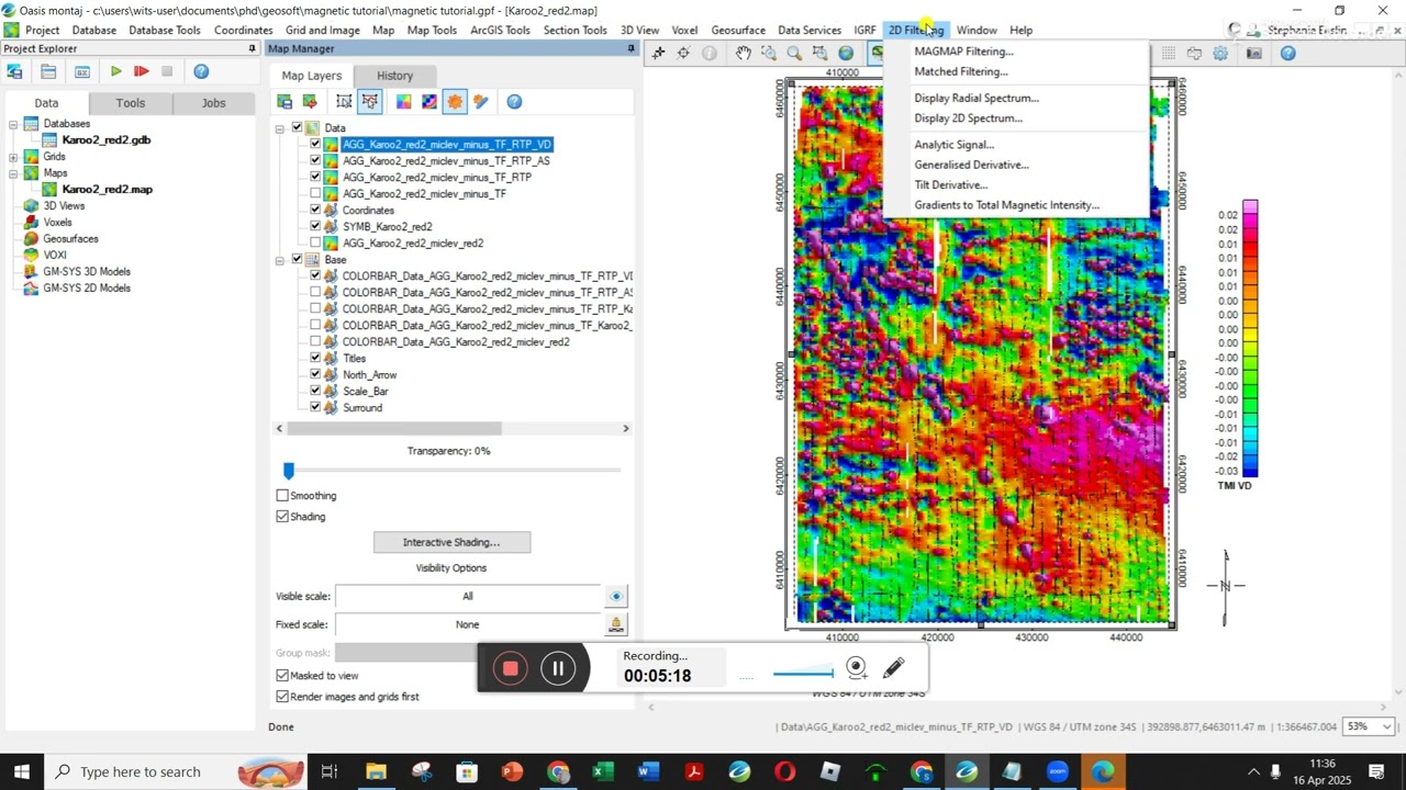 Geosoft - Magnetic Tutorial - 7Filtering magnetic data