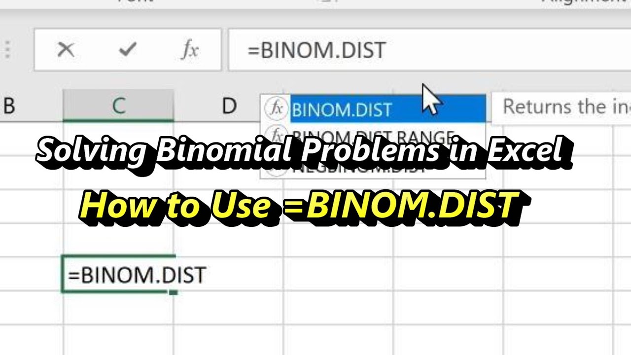 How to Use Excel's Binomial Distribution Function =BINOM.DIST