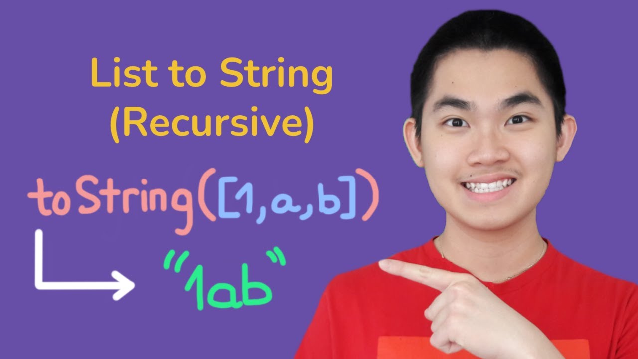 Program to Convert an Array to String Using Recursion