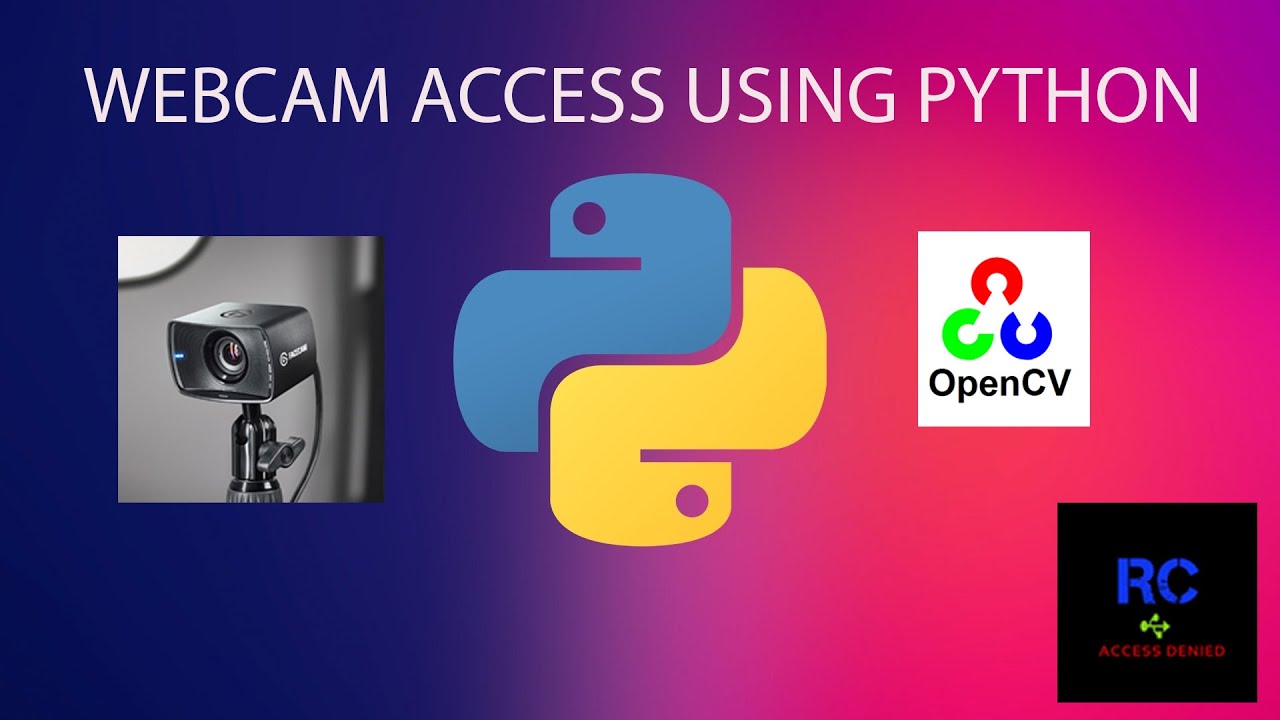 webcam access  using python Opencv & Imutils || AI & ML|| camera access using python||Root Coders