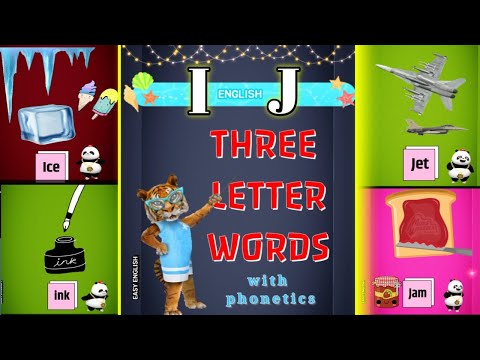 English Three Letter Words. Kids basic words starting with i and J. #iwords #jwords