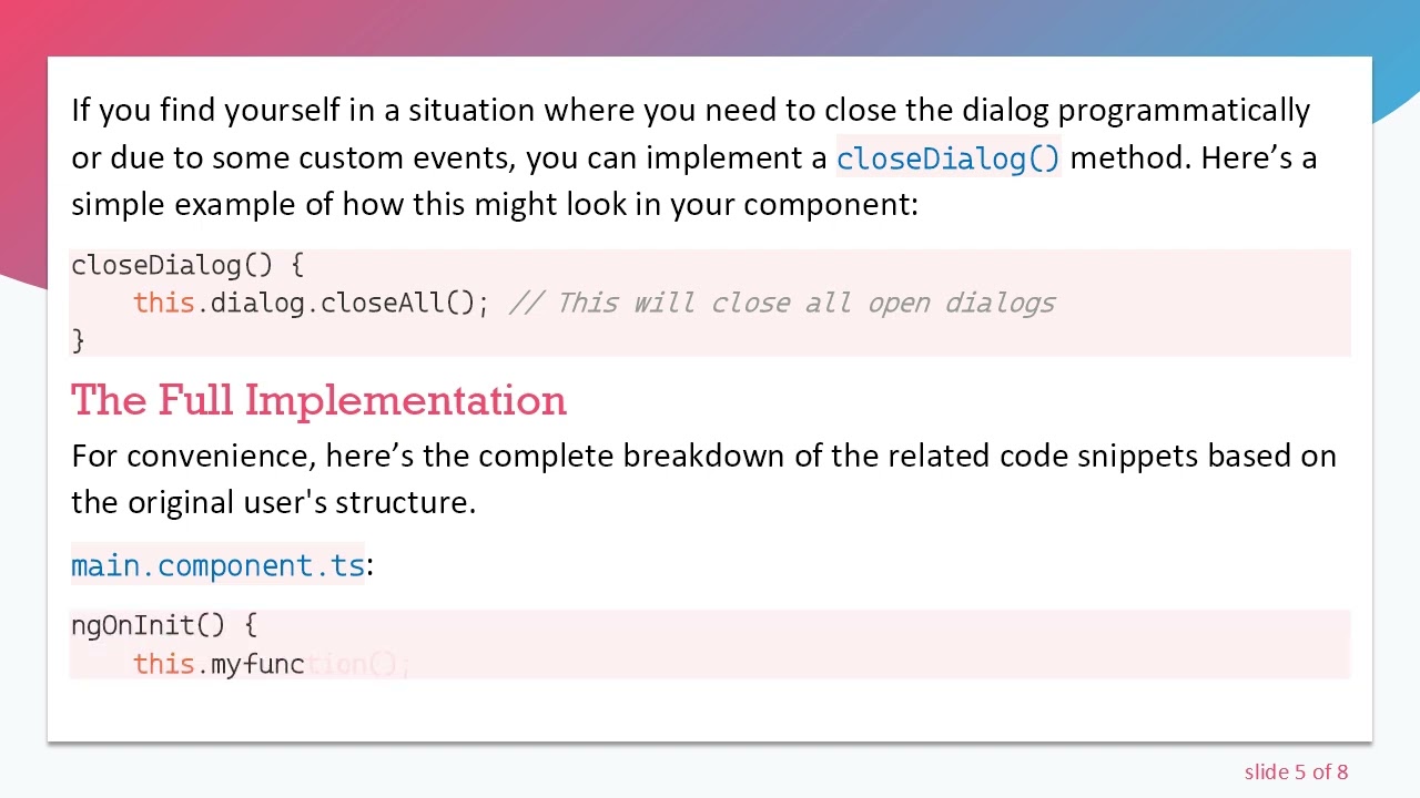 How to Effectively Close Angular Material Dialog Boxes