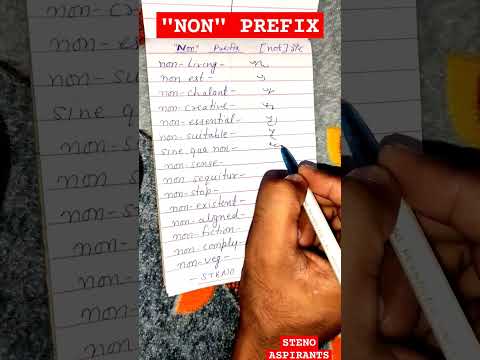 NON PREFIX WORDS