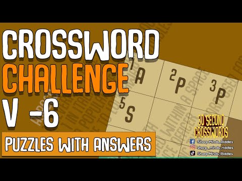 Crossword Challenge | Crossword Mystery with Answers | V 6
