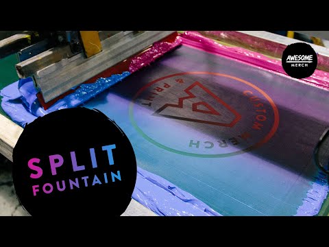 Split Fountain Screen Printing with Awesome Merchandise