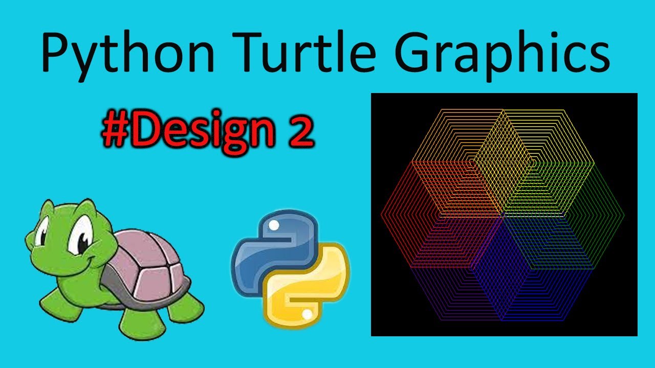 Python turtle graphics tutorial || #design2 || Python graphics
