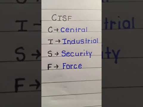 Full form of CISF in English||#shorts