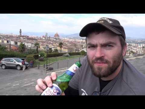 Peroni Nastro Azzurro Italian Lager Beer Review - Piazzale Michelangelo, Florence, Italy