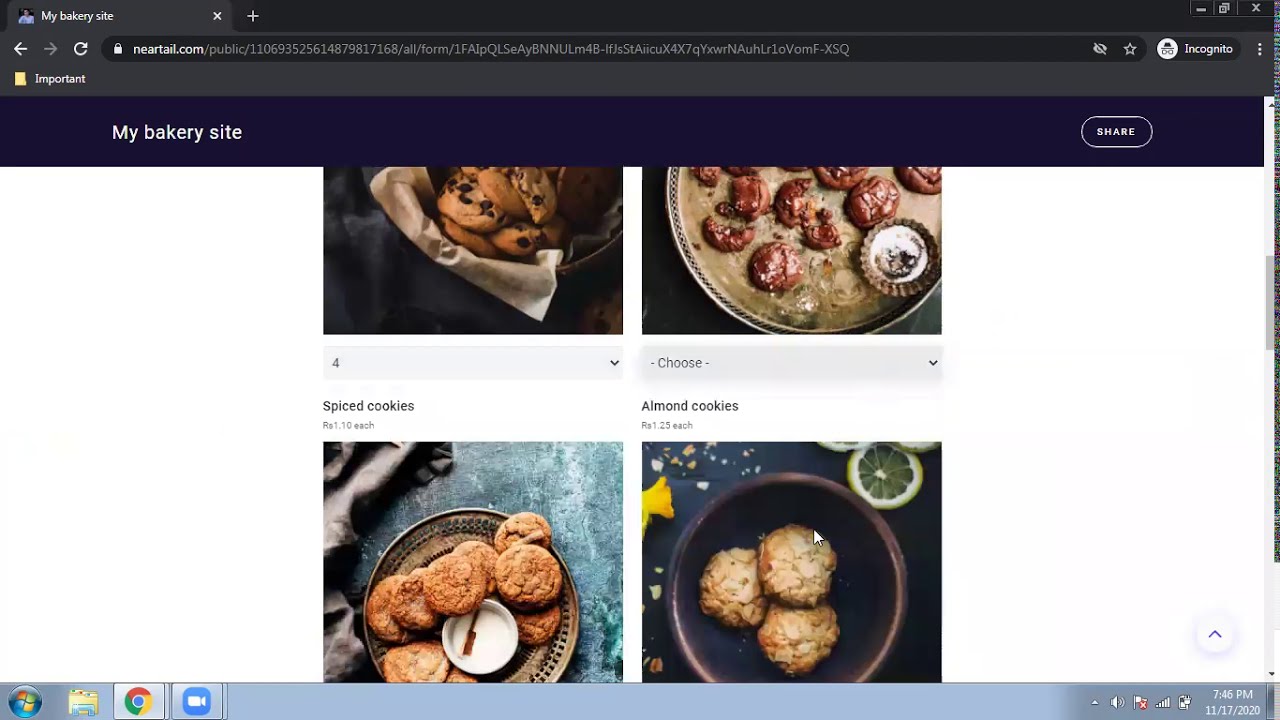 Create your own order forms (Using google forms)