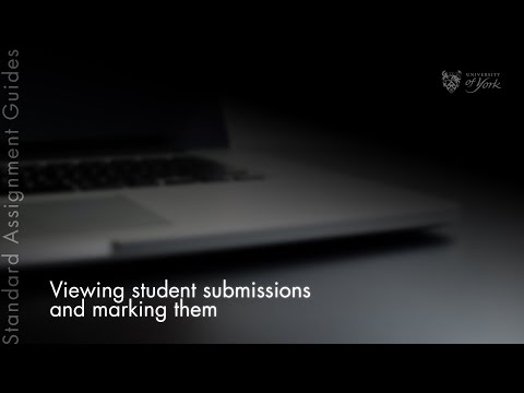 Standard Assignment - Viewing student submissions and marking them