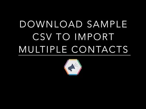 contact management 2 how to download sample csv