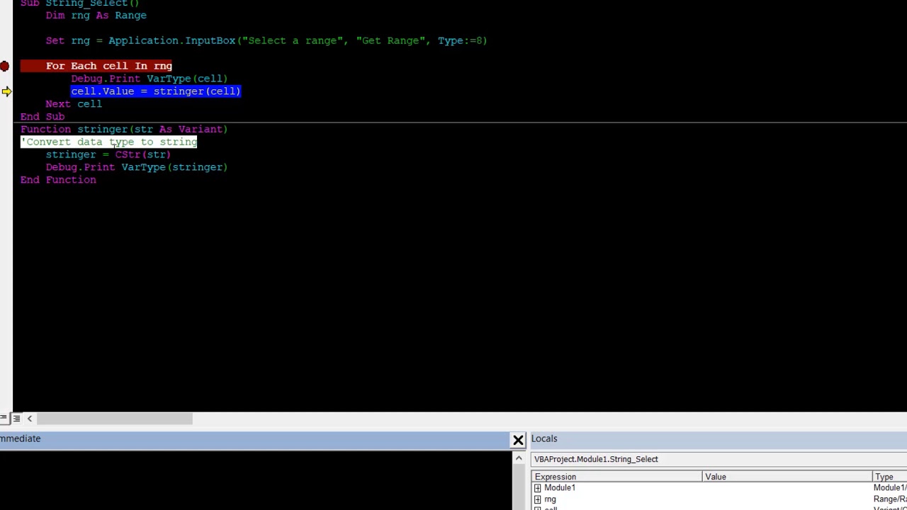 Convert Dynamic Range into String Data