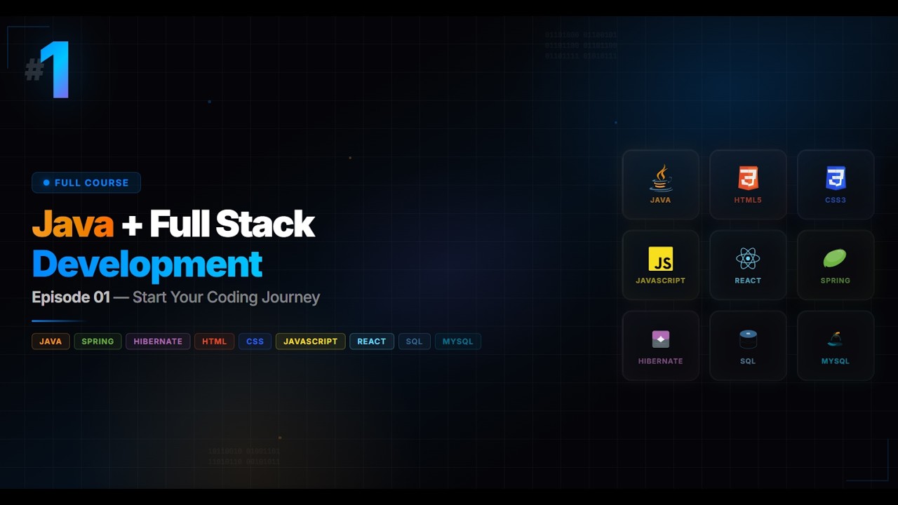 Java Full Stack Development Full Course 2026🚀 | Episode 01: Start Your Journey (Free Notes PDF)