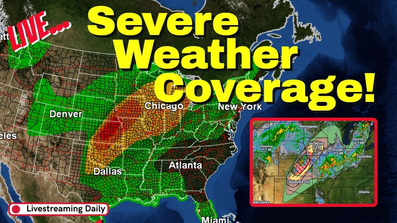 LIVE: Tornadoes Likely Today! - Severe Weather Coverage!