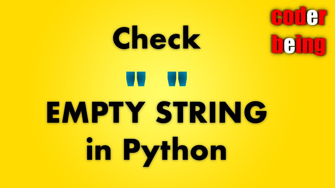 How to check if string is empty in Python?