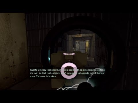 Portal 2 - Test chamber 7 How to Get out with the Companion cube!