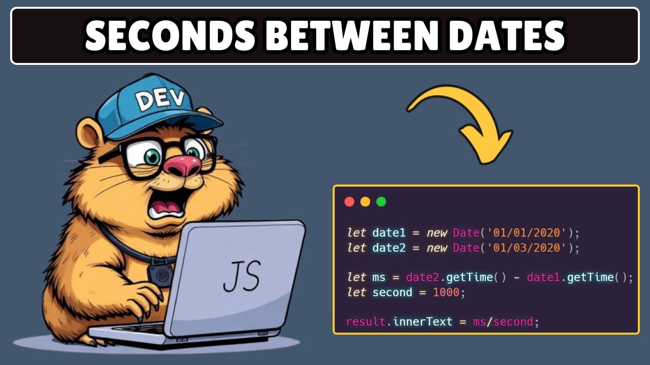 How to Get Seconds Between Two Dates in Javascript