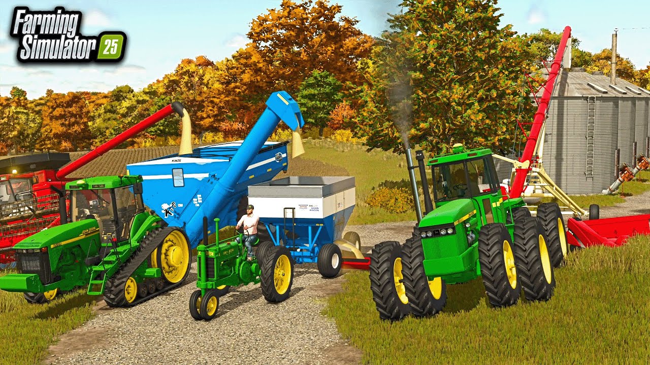 FIRST DAY OF HARVEST IN MISSOURI! (RUNNING 2 COMBINES) | FS25