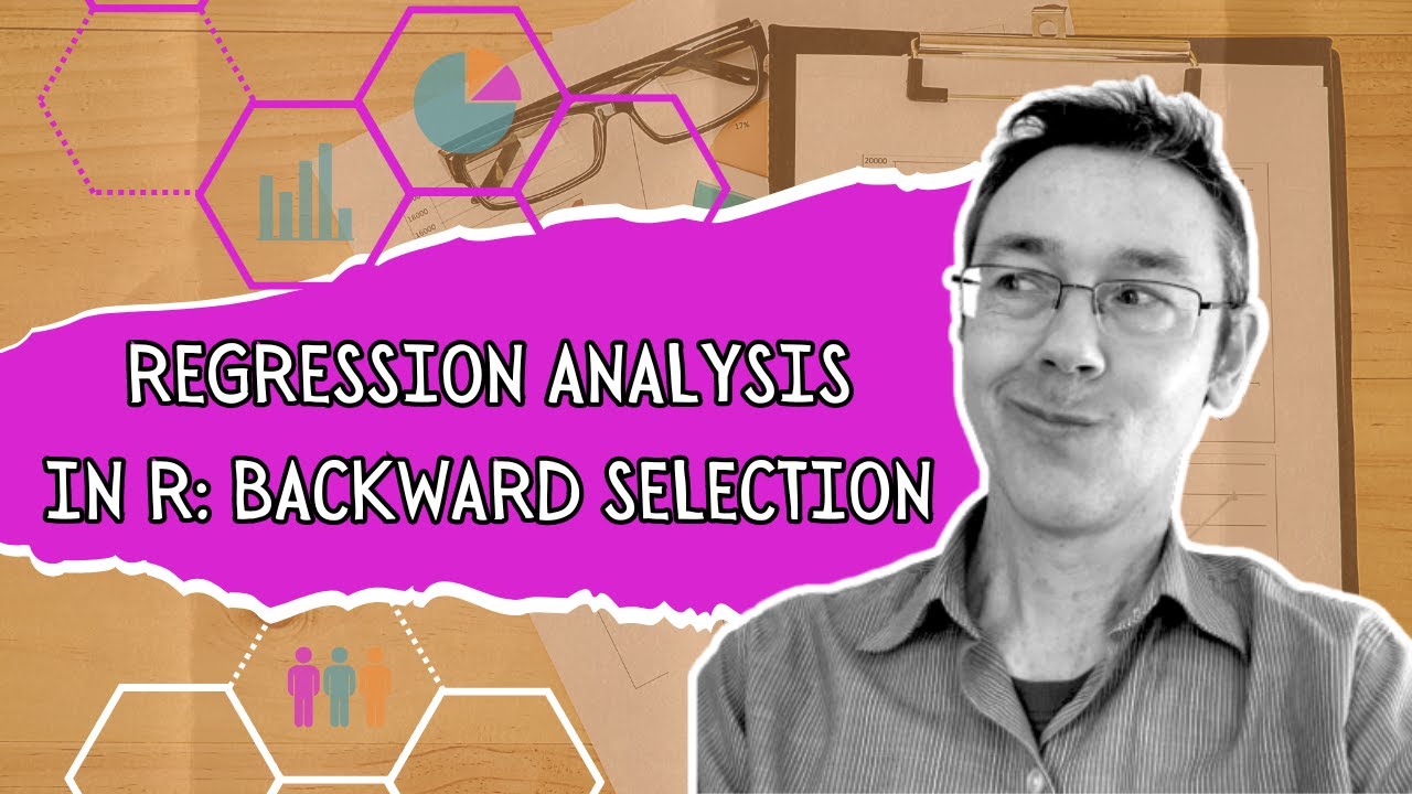 Regression analysis in R: backward selection