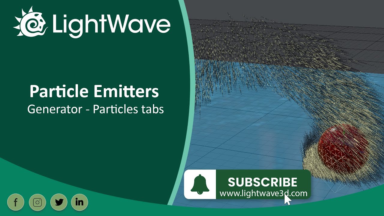 Lightwave 3D Particle Emitter  - Generator -  Particles tabs