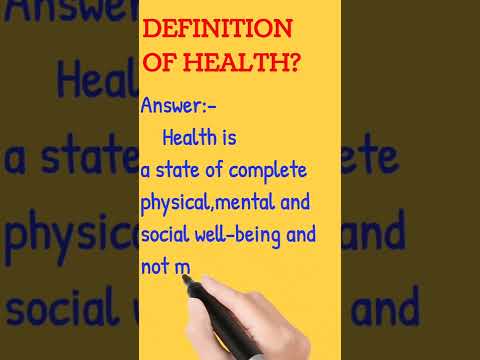Definition of Health? /#shorts /#definition .