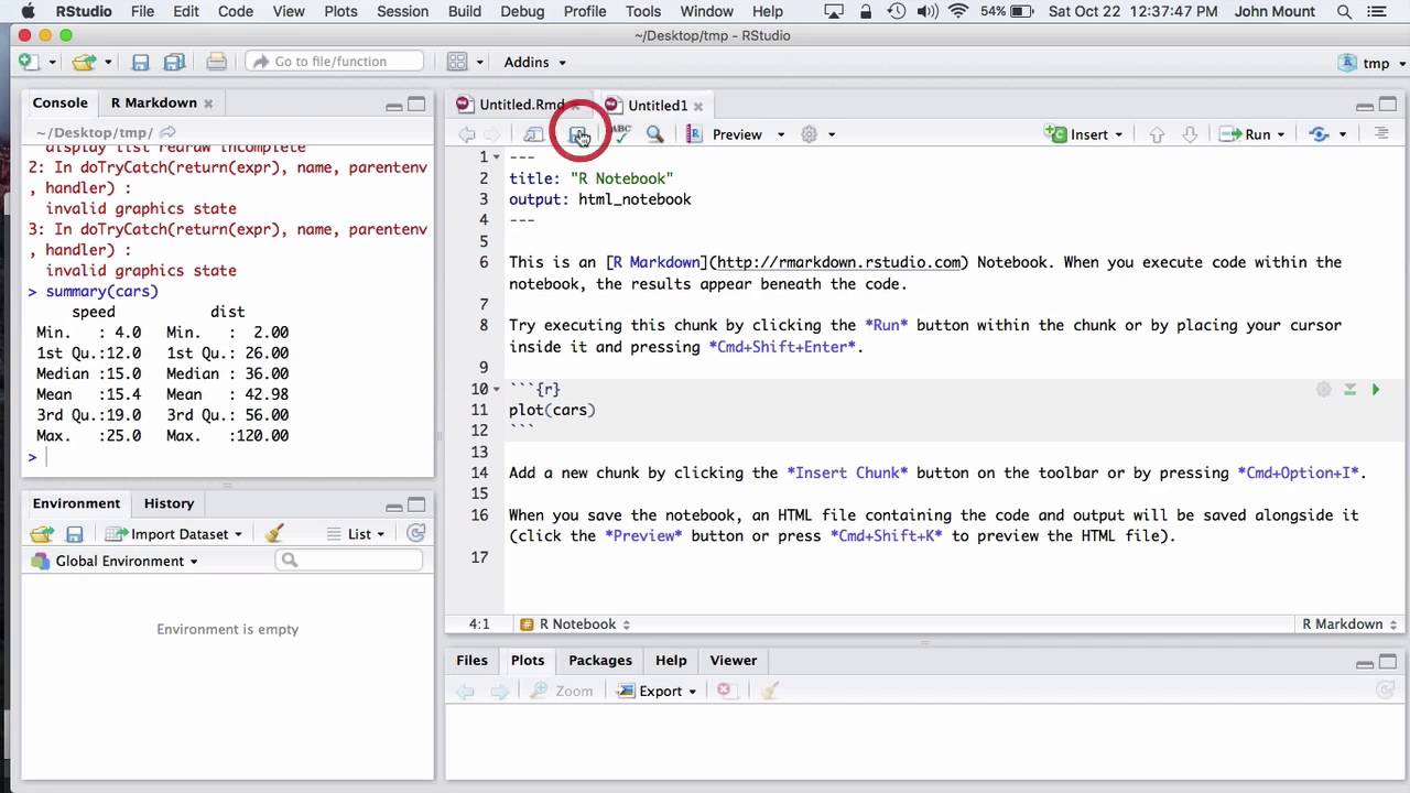 RNotebook quick demo