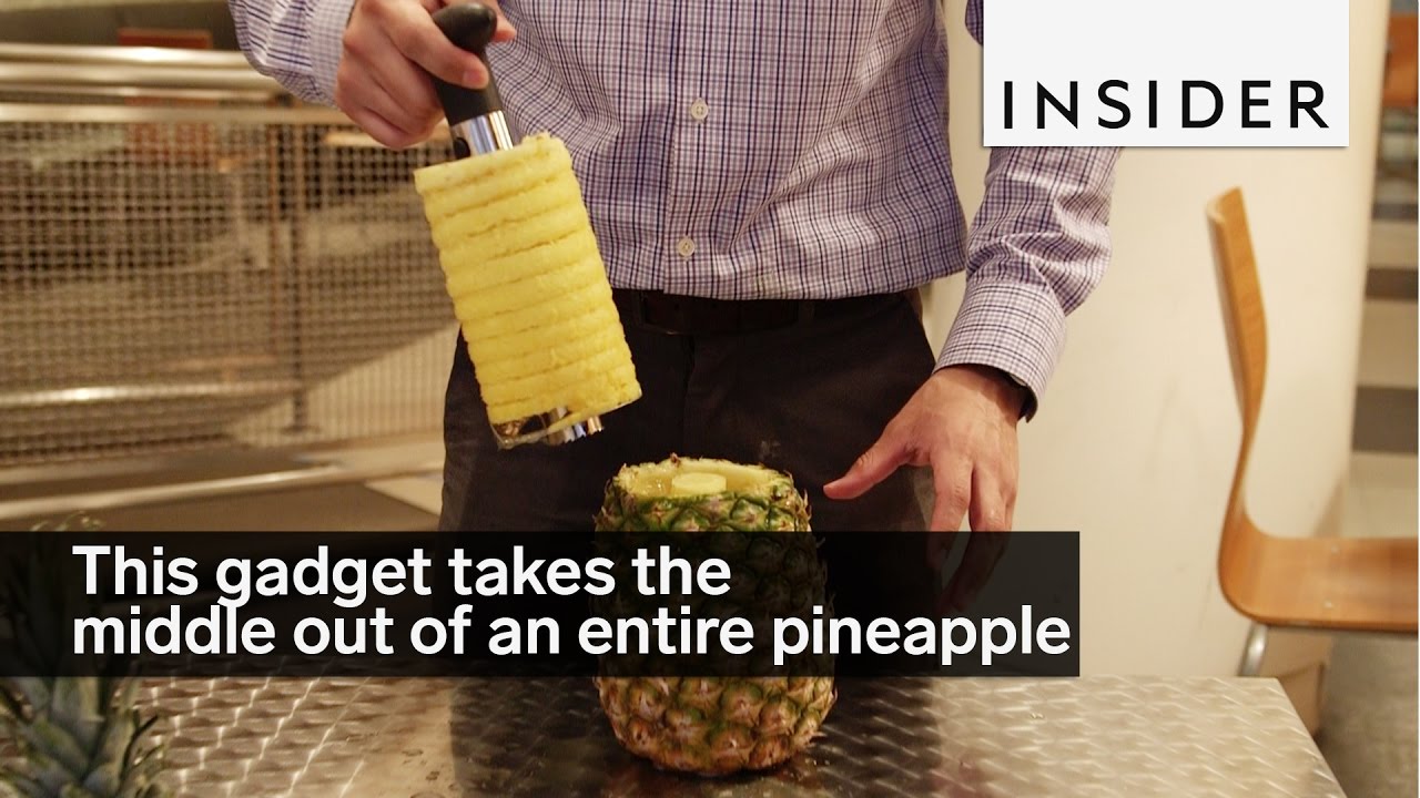 This gadget takes the middle out of an entire pineapple