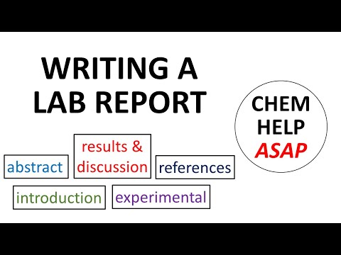 the organic chemistry lab report & scientific writing