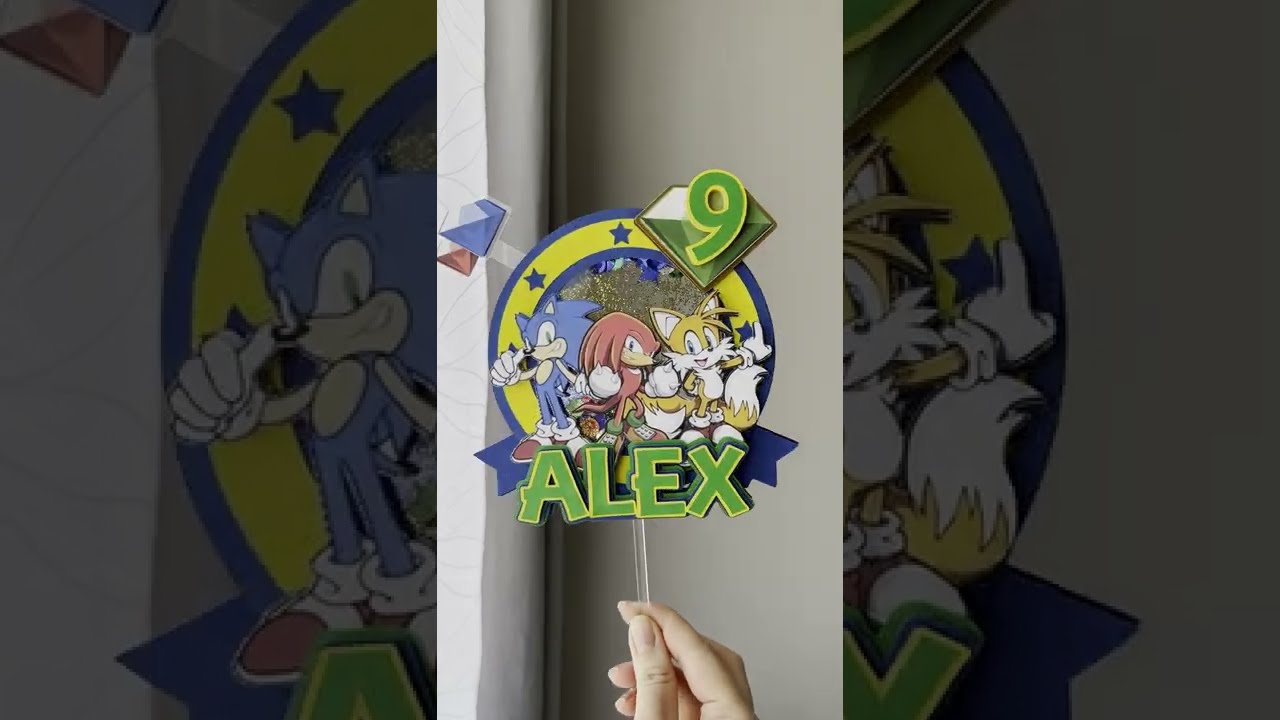 Sonic the Hedgehog Birthday Cake Topper DIY