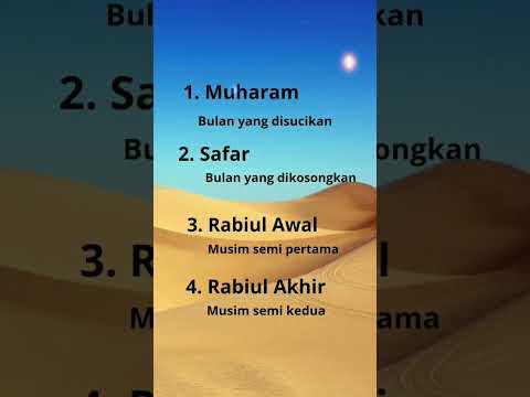 nama-nama bulan hijriyah dan artinya