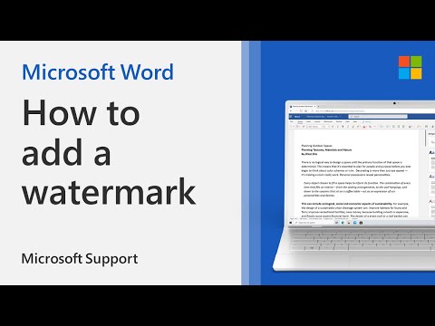 How to add a watermark in Word | Microsoft